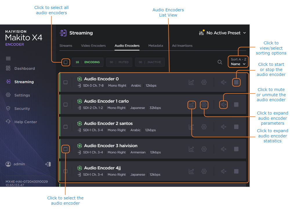 Configure Audio Settings
